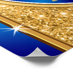 Stunning Blue and Gold Cheer Posters, PERSONALIZED Poster | Zazzle