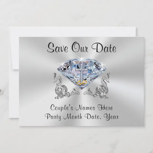 Stunning Christian Save the Date Cards Personalize | Zazzle