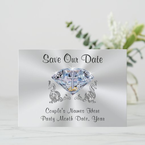Stunning Christian Save the Date Cards Personalize | Zazzle