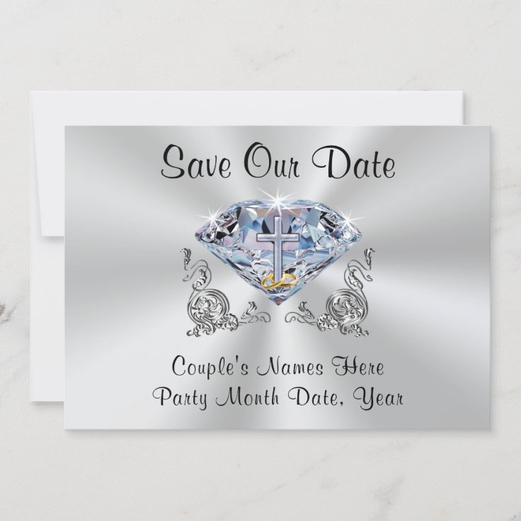 Stunning Christian Save the Date Cards Personalize | Zazzle