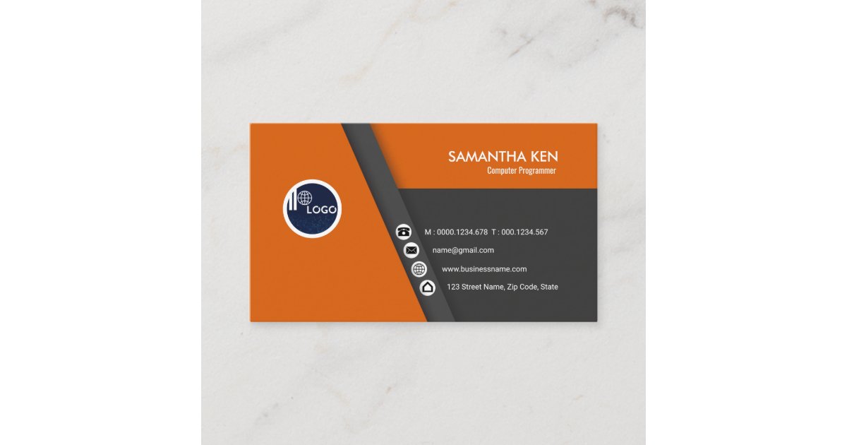 Stunning Creative Elegant Programmer Business Card | Zazzle