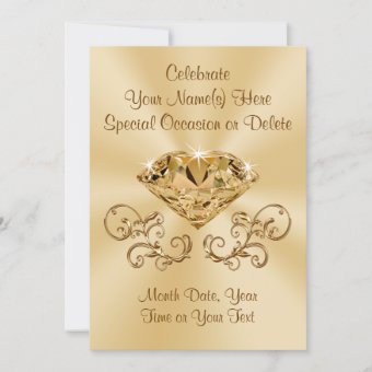 Stunning Diamond Invitations PERSONALIZED | Zazzle