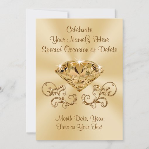Stunning Diamond Invitations PERSONALIZED | Zazzle