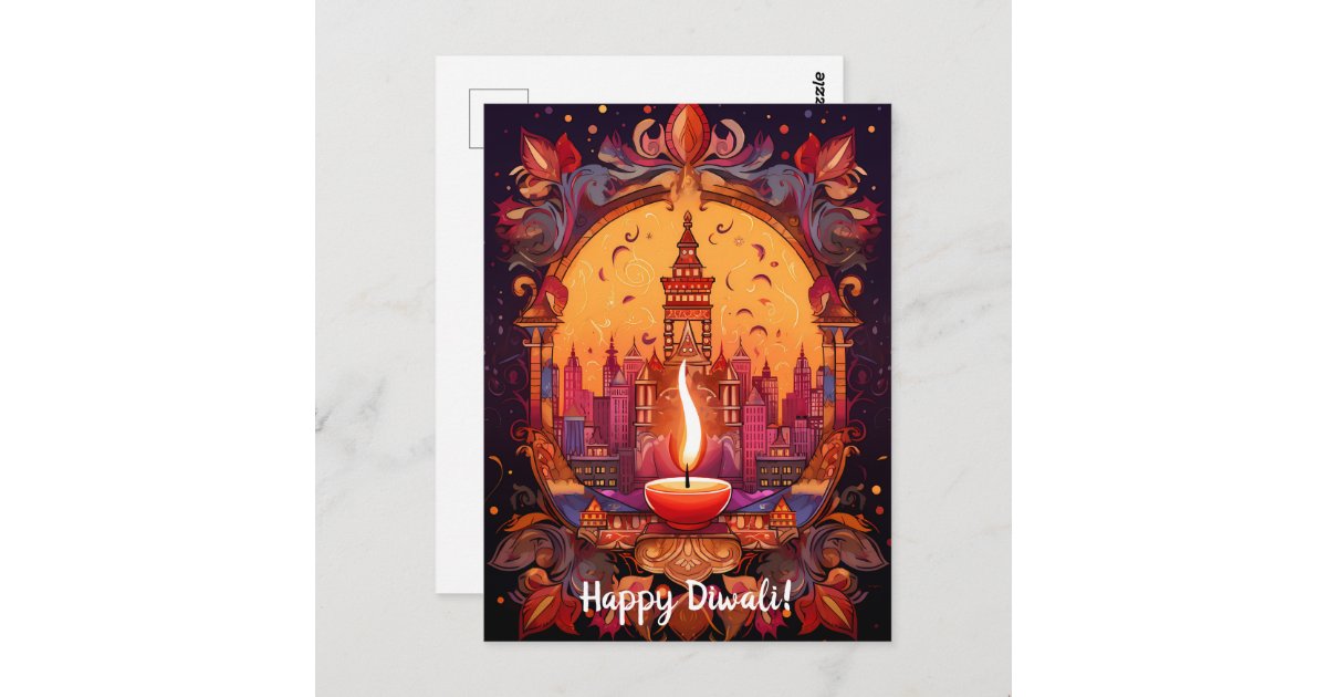 Stunning Diwali postcard | Zazzle