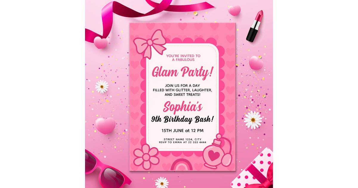 Stunning Glamorous Birthday Template | Zazzle