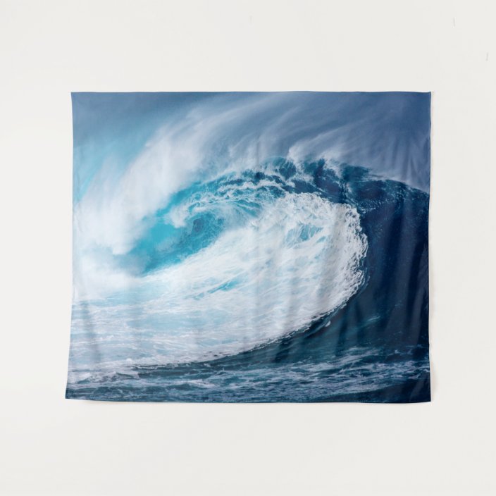 Stunning huge surfing wave tapestry | Zazzle.com
