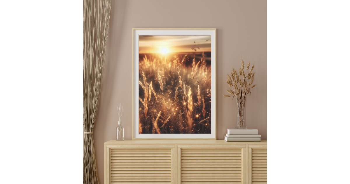 Stunning Landscape Nature Sunset Art Poster | Zazzle