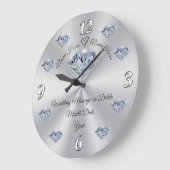 Stunning Personalised Wedding Presents, Wedding Large Clock | Zazzle