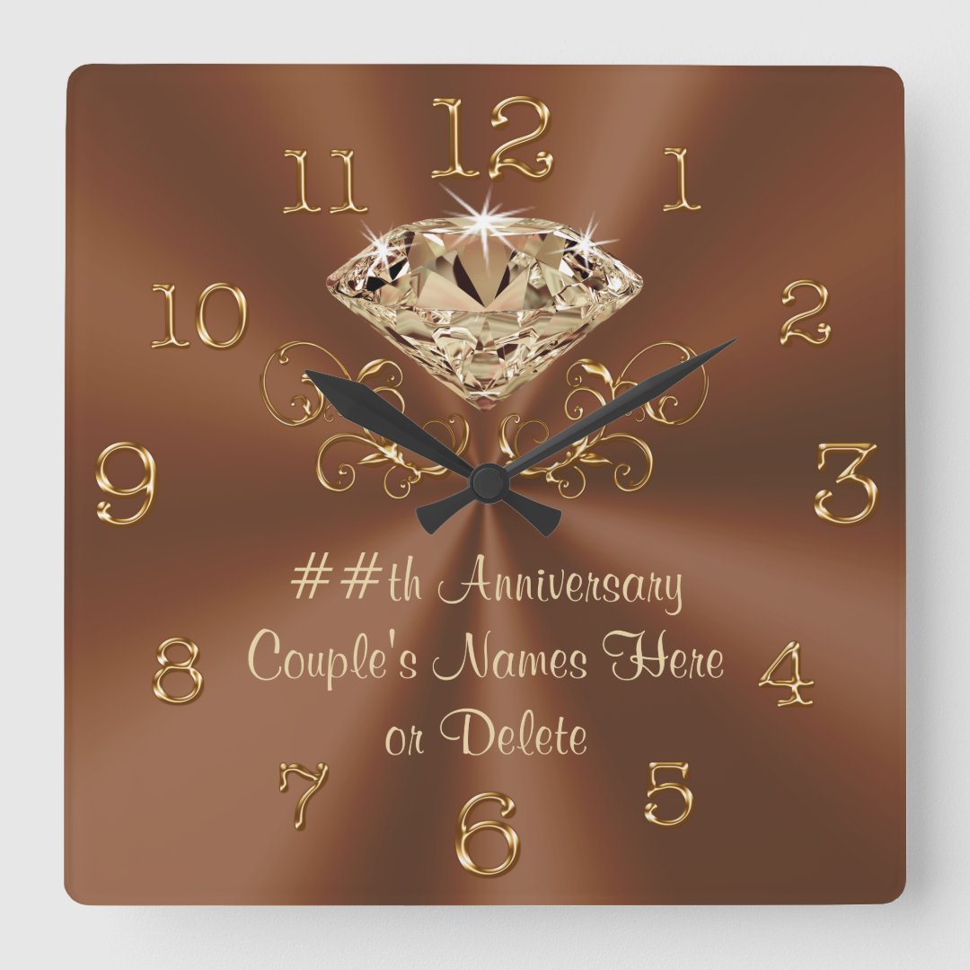 Stunning Personalized Anniversary Clocks | Zazzle