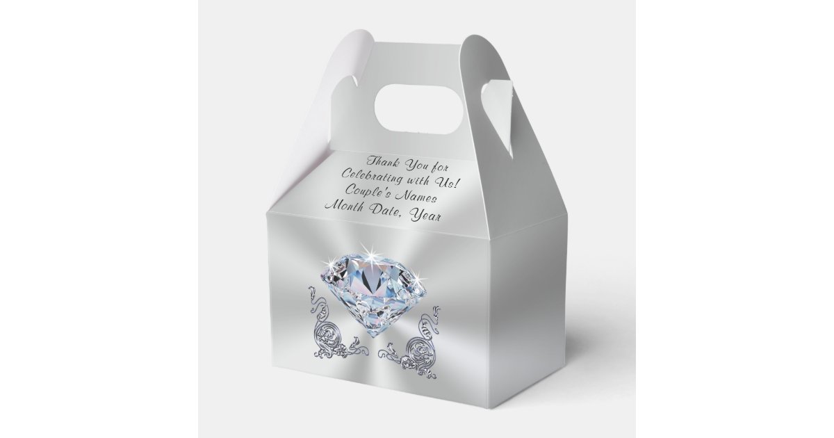 Stunning Personalized, Diamond Favor Boxes | Zazzle