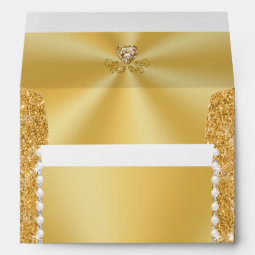 Stunning Personalized, Gold Envelopes, Choose SIZE Envelope | Zazzle