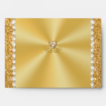 Stunning Personalized, Gold Envelopes, Choose SIZE Envelope | Zazzle