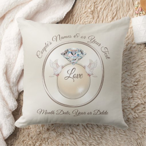 Stunning Personalized Wedding Pillows, Love Throw Pillow | Zazzle