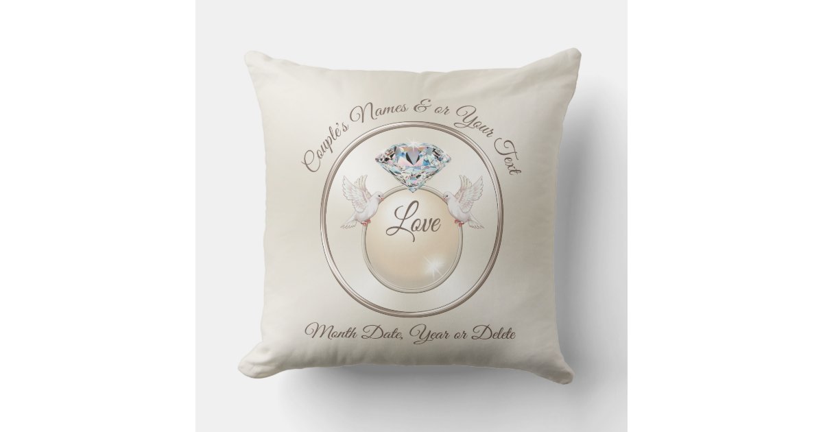 Stunning Personalized Wedding Pillows, Love Throw Pillow | Zazzle