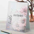 Stunning Pink Daisies Table Tent Sign | Zazzle
