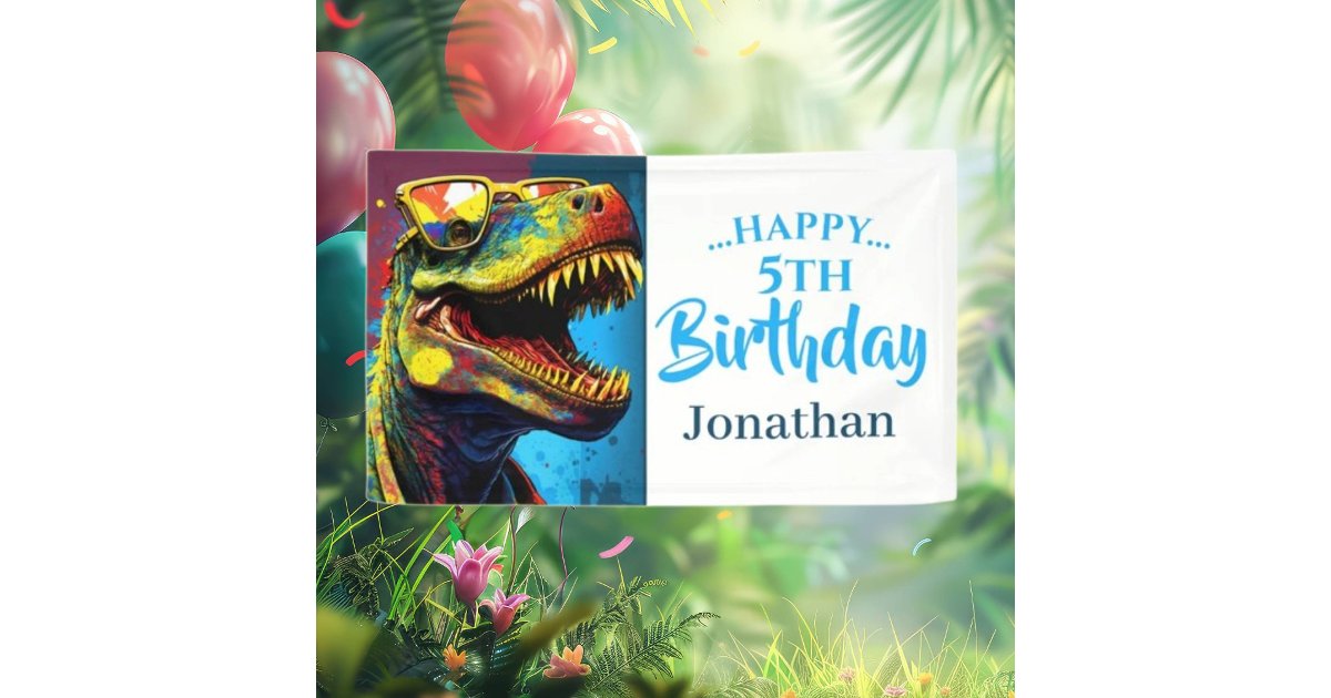 Stunning Prehistoric Dinosaur Banner | Zazzle