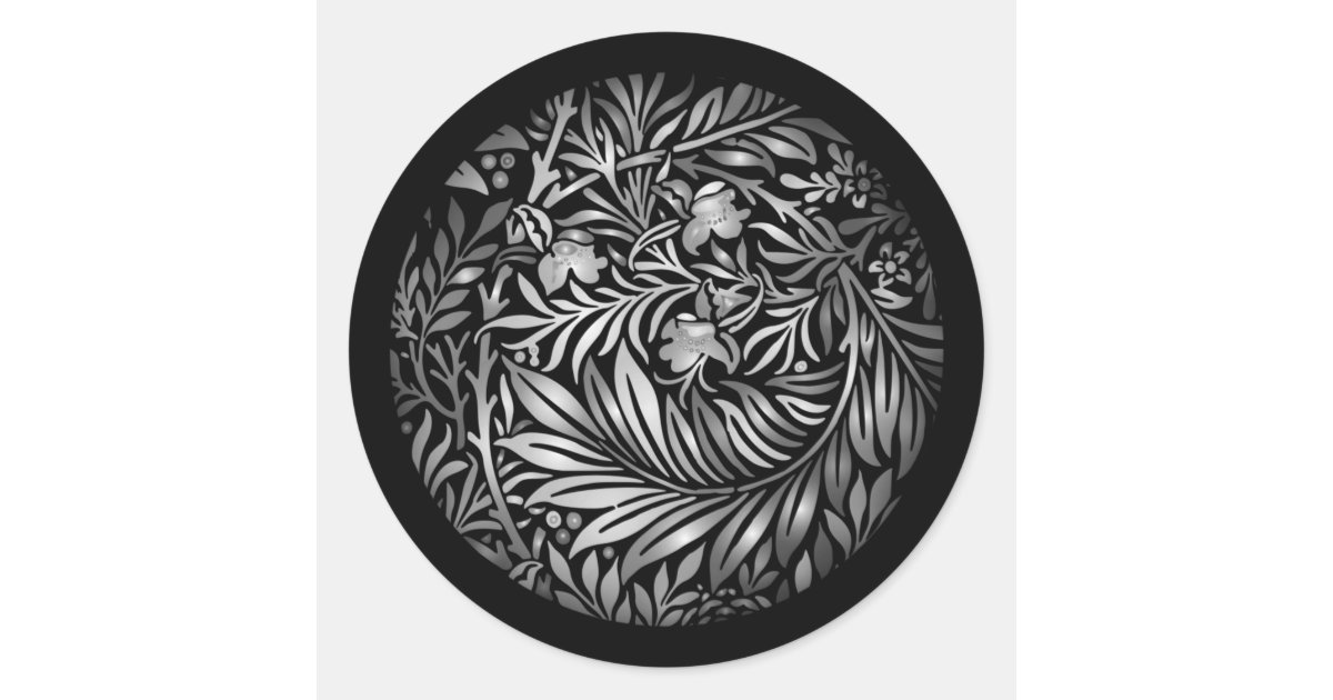 Stunning Silver Fern Classic Round Sticker | Zazzle