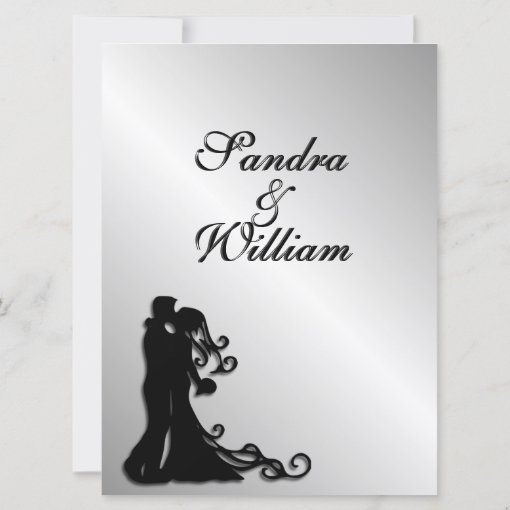 Stunning Silver Wedding Invitation | Zazzle