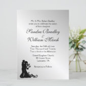 Stunning Silver Wedding Invitation | Zazzle