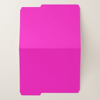 Stunningly Vivacious Pink Color File Folder | Zazzle