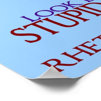 Stupid Answers to my Rhetorical Questions? Poster | Zazzle