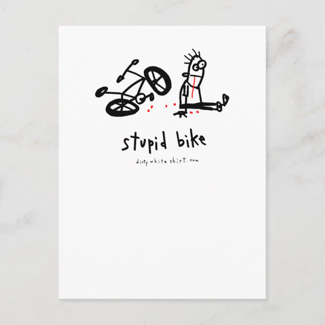 Stupid Bike Postcard | Zazzle