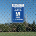 Stupidity Is Not A Handicap Funny Reserved Parking Metal Sign | Zazzle