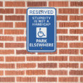 Stupidity Is Not A Handicap Funny Reserved Parking Metal Sign | Zazzle