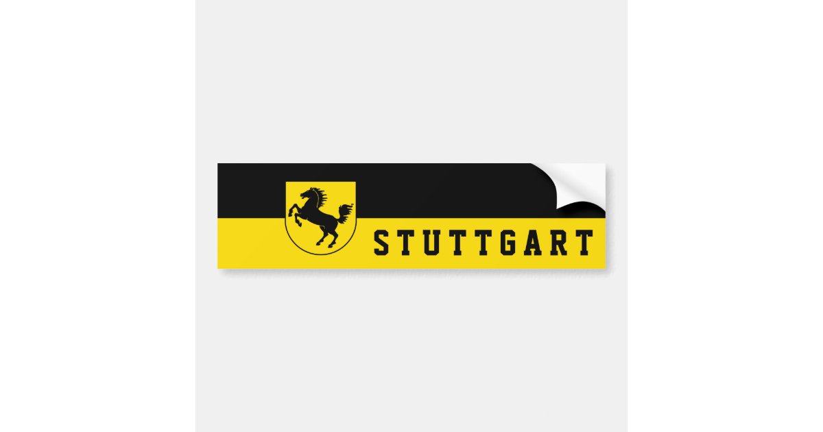 Stuttgart Flag (Germany) Bumper Sticker | Zazzle