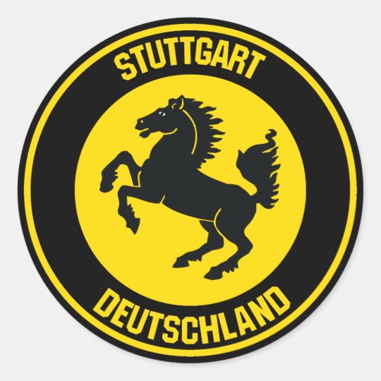 Stuttgart Round Emblem Classic Round Sticker | Zazzle.com