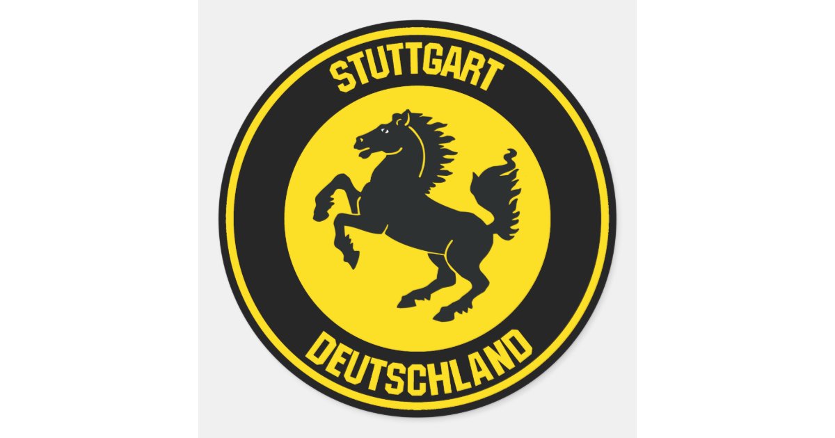 Stuttgart Round Emblem Classic Round Sticker | Zazzle