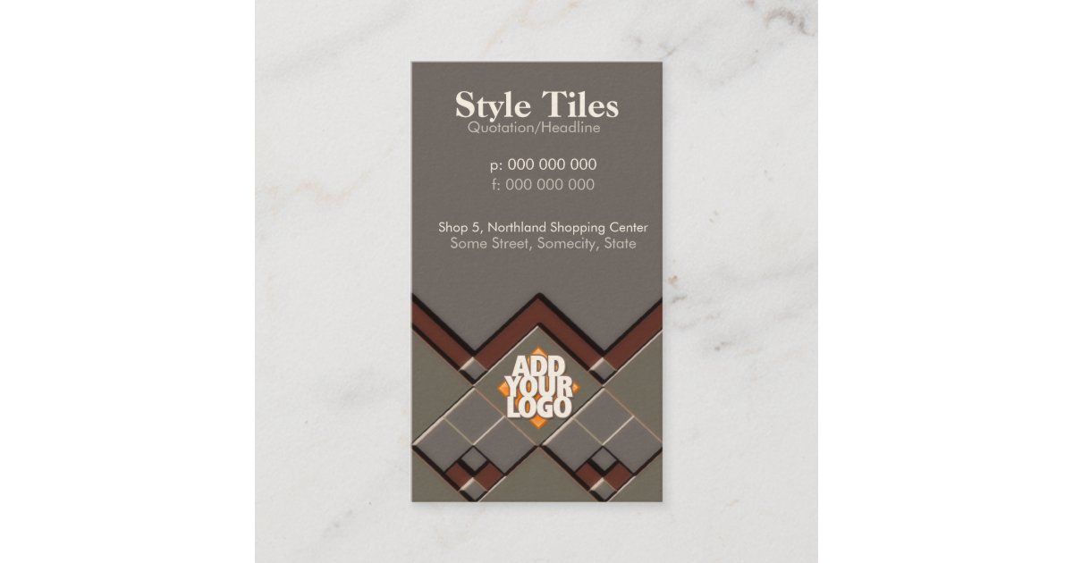 Style Tiles Business Card | Zazzle
