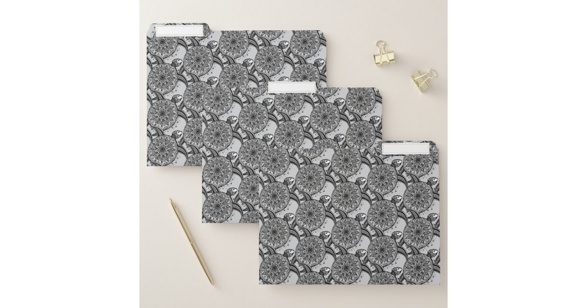 Style Turtle Pattern File Folder | Zazzle