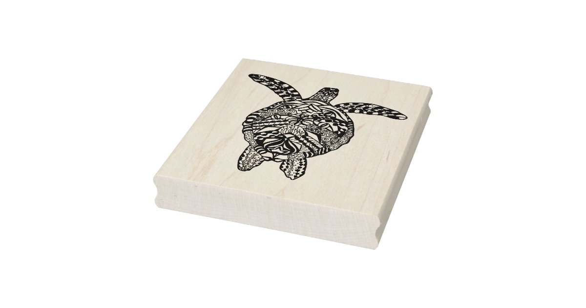 Style Turtle Rubber Stamp | Zazzle