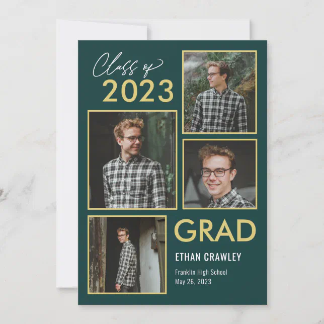 Styled Gallery Editable Color Graduation Invitation | Zazzle