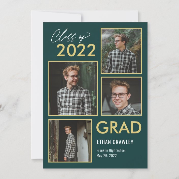 Styled Gallery Editable Color Graduation Invitation | Zazzle.com