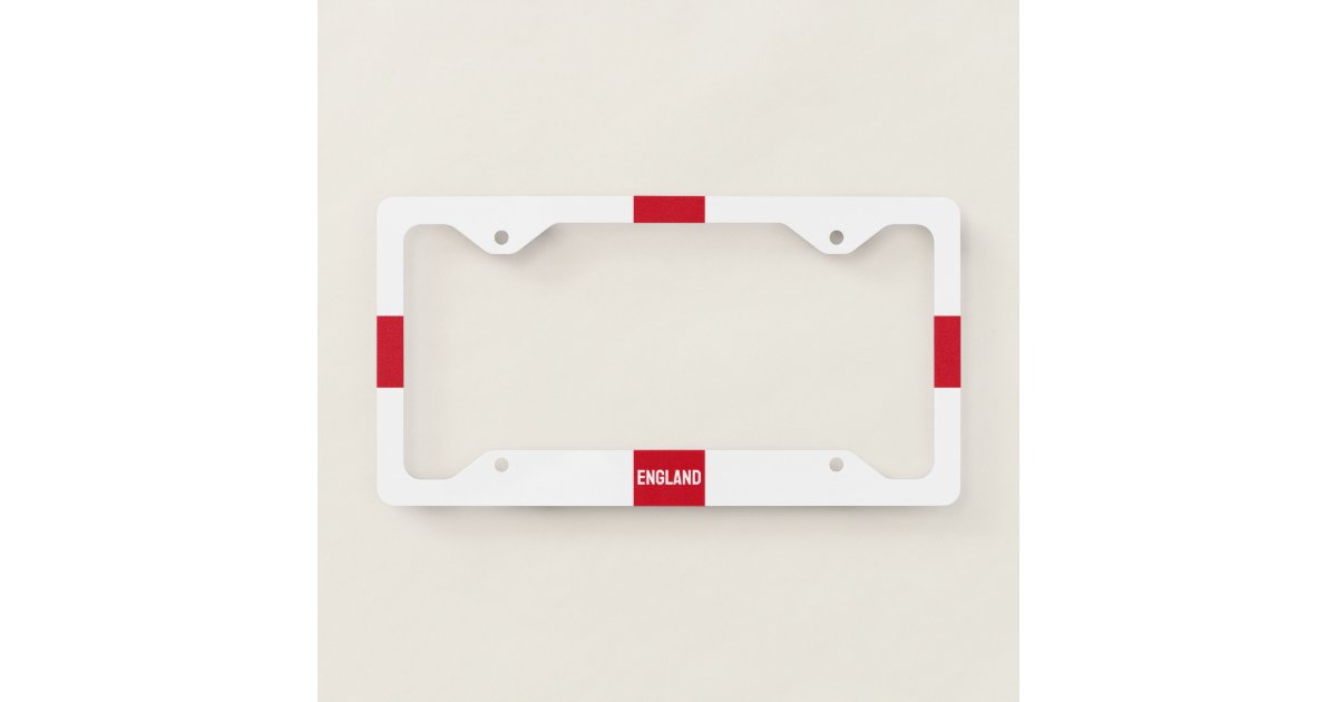 Stylised England Flag License Plate Frame | Zazzle