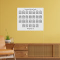 Stylish 26 Table Wedding Seating Chart Poster | Zazzle