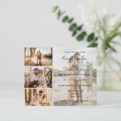stylish 4 photos collage wedding invitation | Zazzle