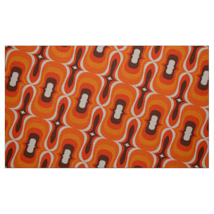 Stylish 50s 60s 70s retro mod pattern fabric | Zazzle.com