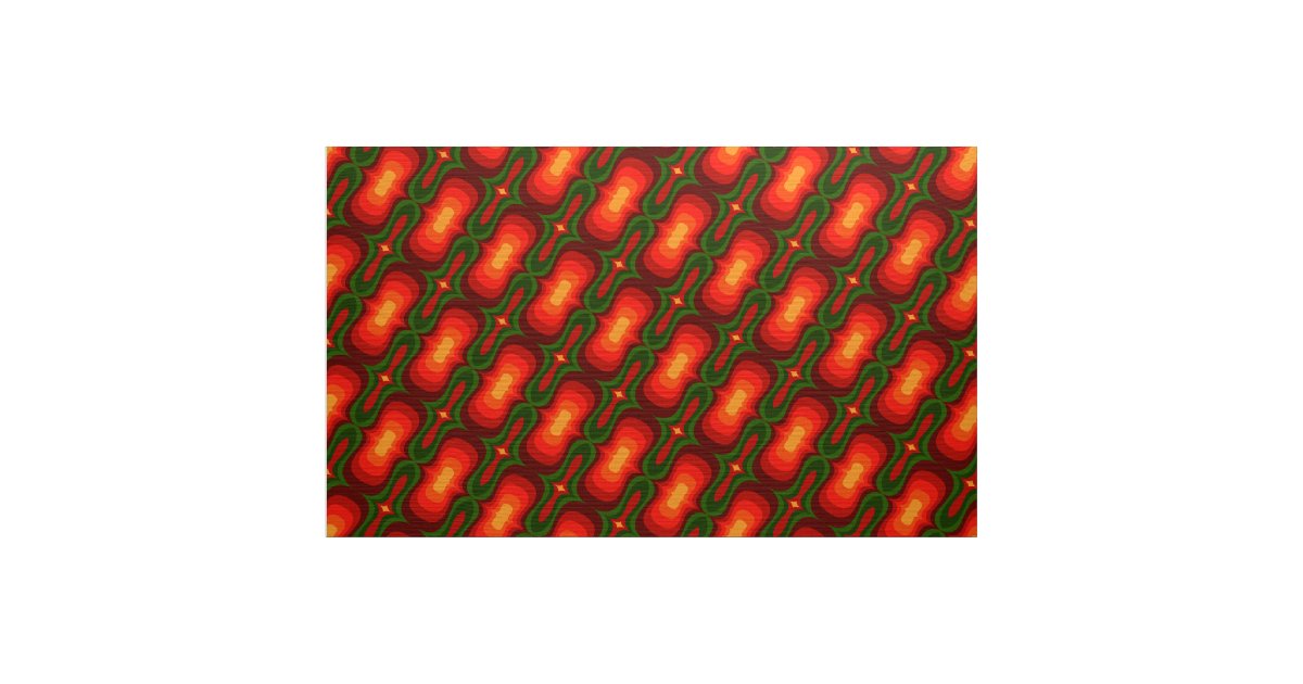 Stylish 50s 60s 70s retro mod pattern fabric | Zazzle