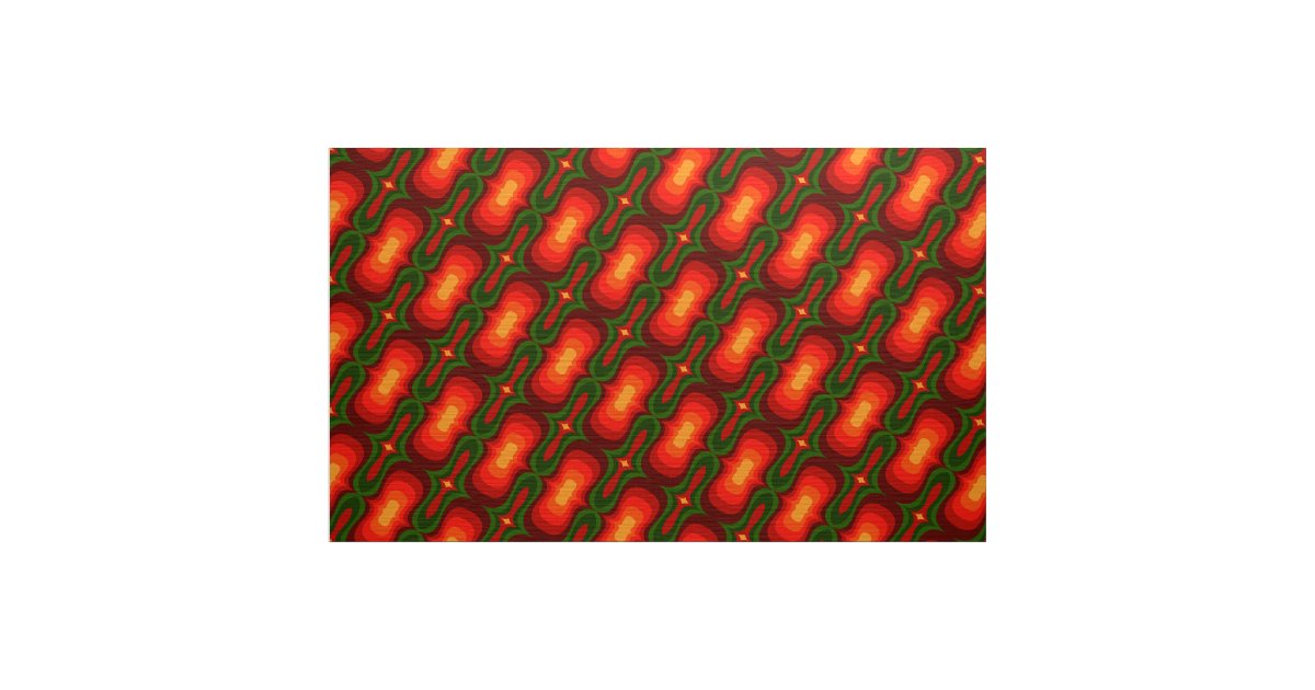 Stylish 50s 60s 70s retro mod pattern fabric | Zazzle