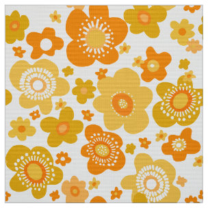 stylish 70s retro mod fabric | Zazzle