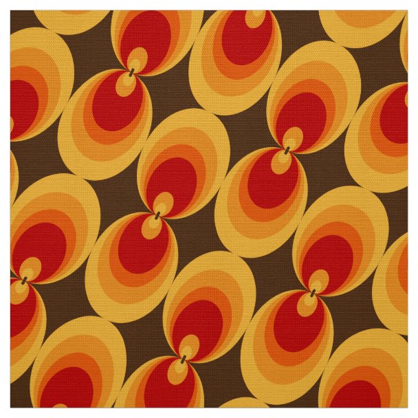 retro 60s 70s mod fabric | Zazzle