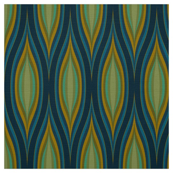 stylish 70s 60s retro mod fabric | Zazzle