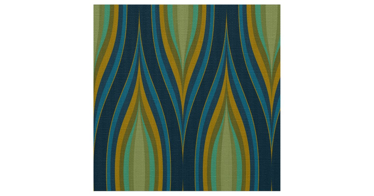stylish 70s Mod retro fabric | Zazzle
