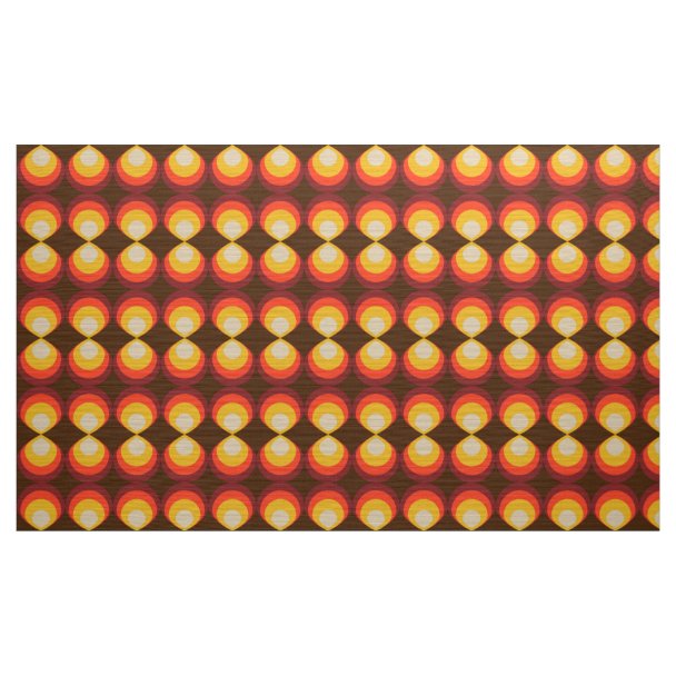stylish 70s retro mod fabric | Zazzle