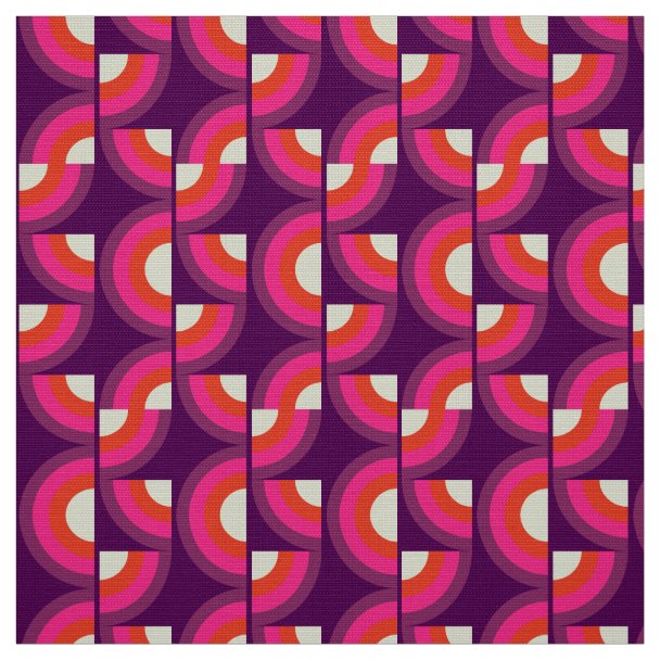 stylish 70s retro mod fabric | Zazzle