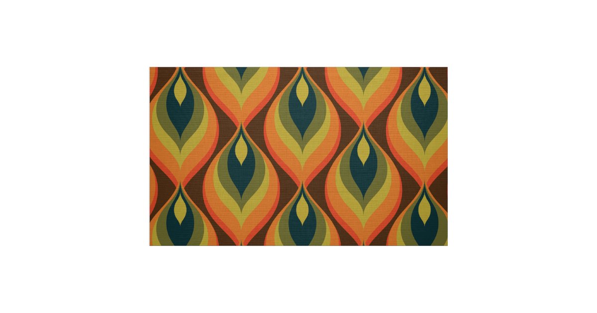 stylish 70s retro mod fabric | Zazzle