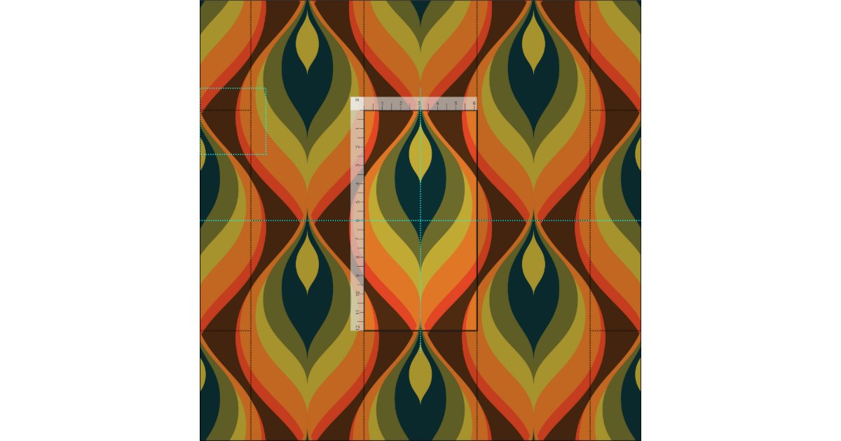 stylish 70s retro mod fabric | Zazzle